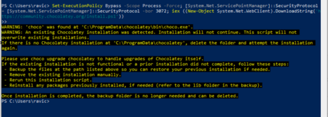 Error during the installing chocolatey - Quantum Computing